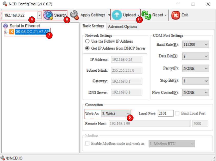 NCD5500 Ethernet Module Web Interface User Guide - ncd.io