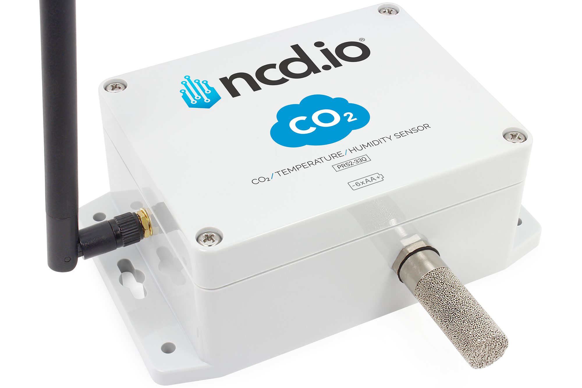 CO2 Temperature Humidity Sensor Node-RED Dashboard - NCD.io